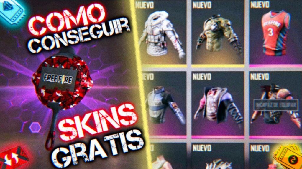 Cuáles son los métodos para obtener skins gratis en Free Fire